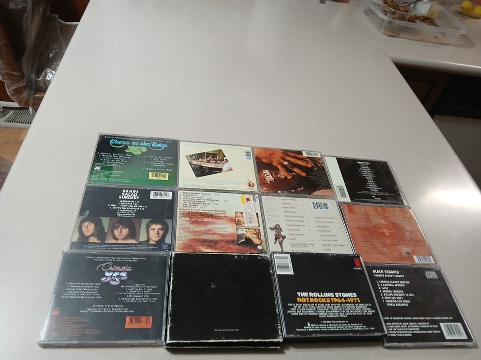 British Rock cd lot/12 Sabbath,Yes,Pink Floyd,ELP,Stones,Supertramp ...