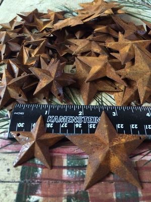 100 TOTAL Rusty Barn Stars Star (50) 1.5" & (50) 2.25" Country Rust ...