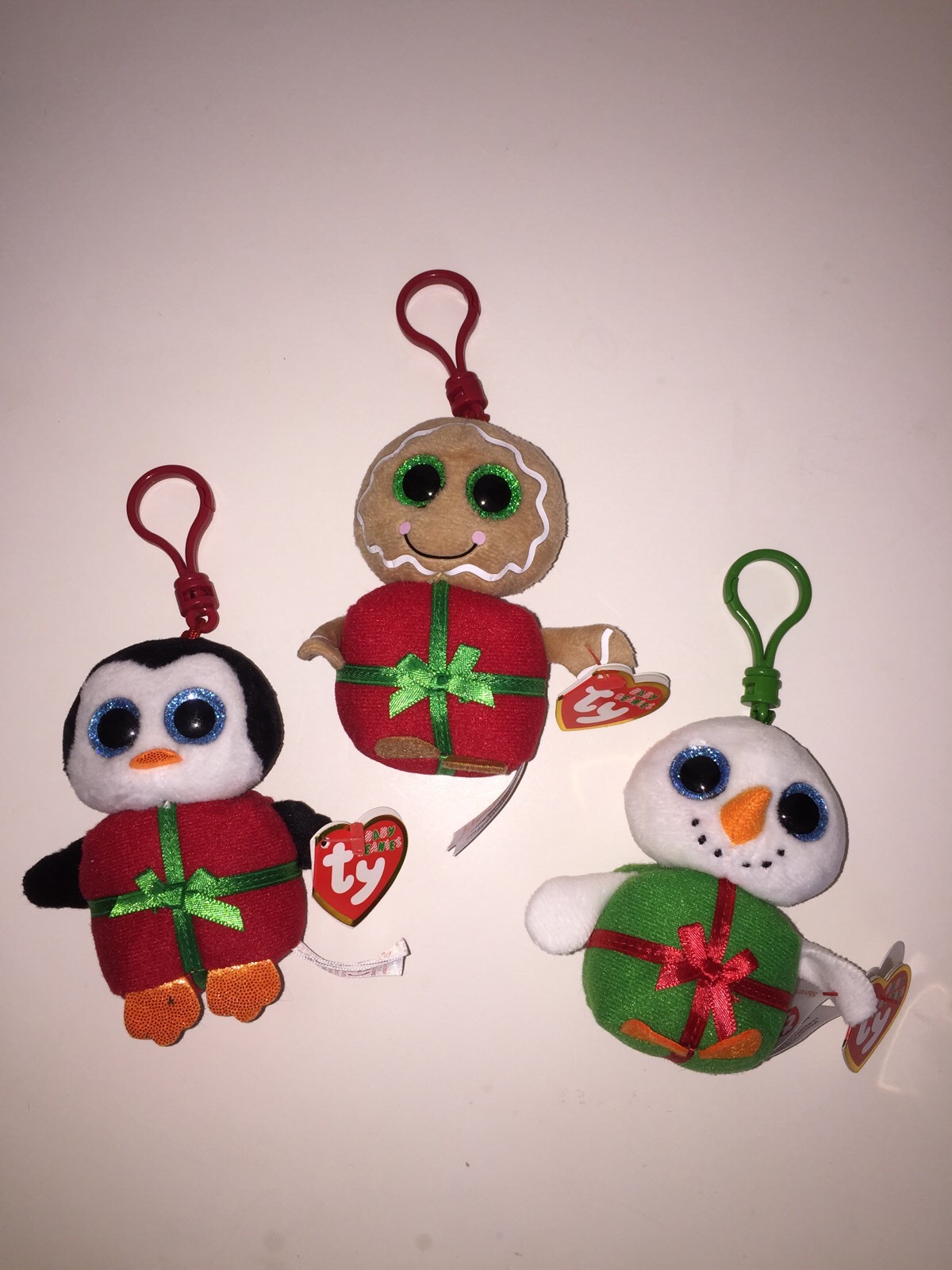 TY SET OF CHILL, SWEETSY & SHIVERS CHRISTMAS BEANIES CLIPS*IN HAND ...