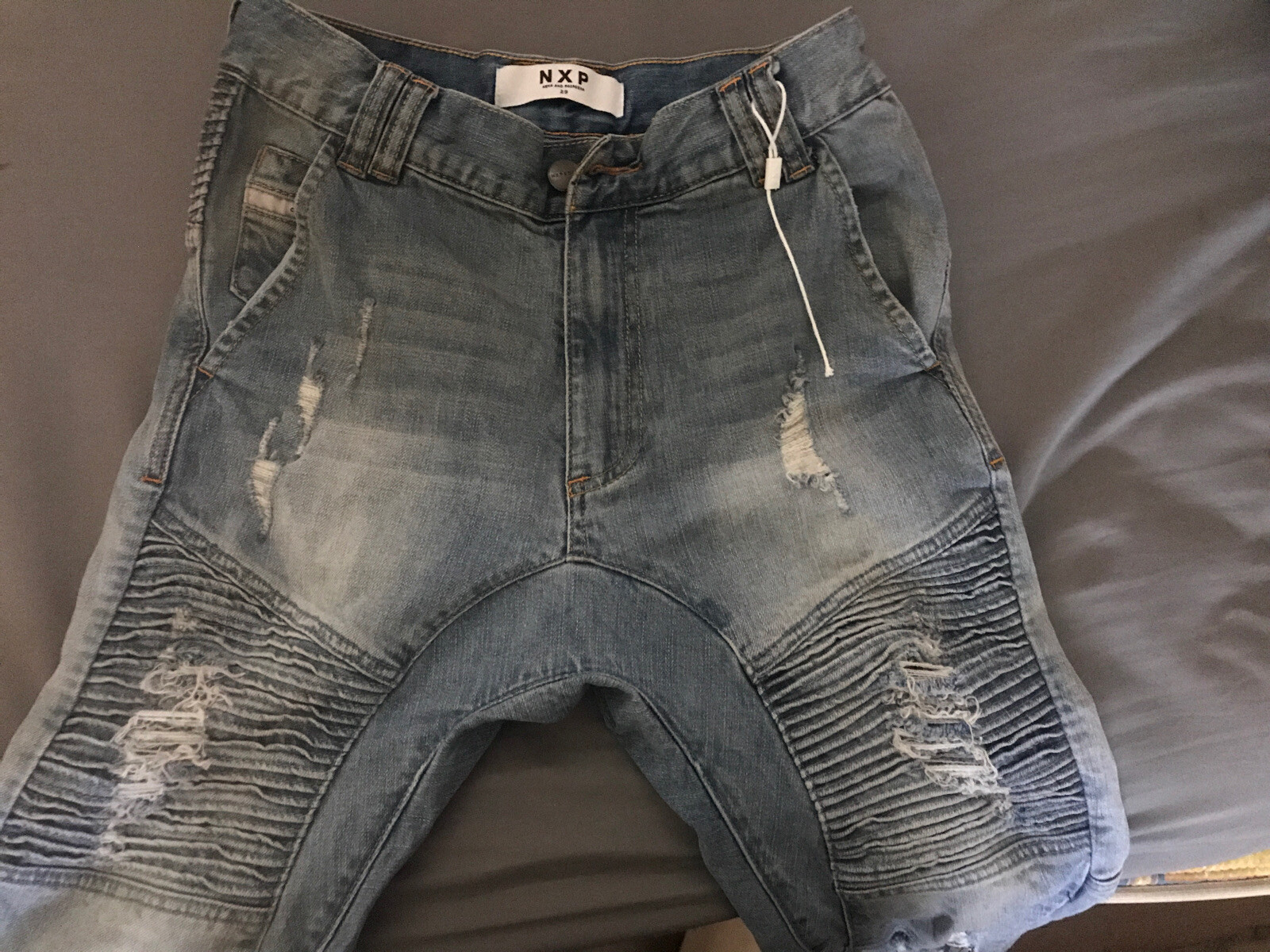 Distressed moto jeans Nxp 29x29 | eBay