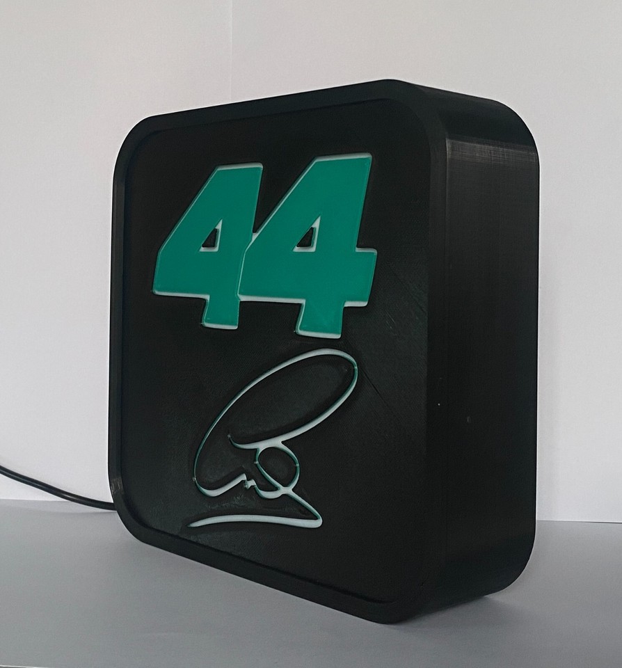Lewis Hamilton Signature - USB Powered LED Illuminated Sign - Formula 1 ...