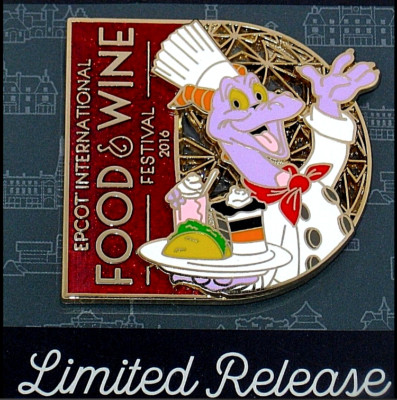 NEW Limited Disney Pin Chef Figment EPCOT Food Wine Festival 3D Stained ...