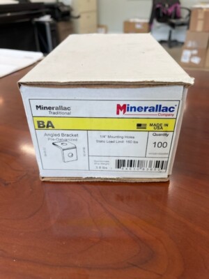 Minerallac BA-1/4 Angled Bracket Pre-Galvanized QTY 100 per box. | eBay