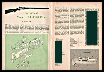 1960 SPRINGFIELD 1873 .45-70 Rifle Exploded View Parts List Assembly ...