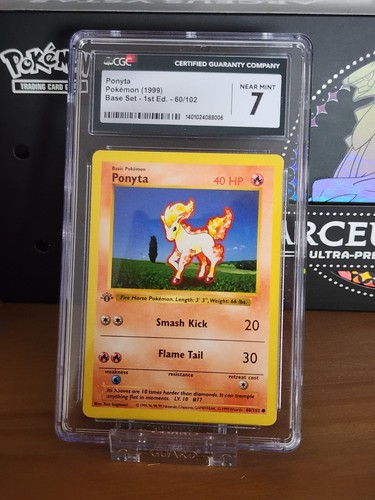 CGC 7 Near Mint - Ponyta 1st Edition Base Set - Pokemon TCG 1999 | eBay