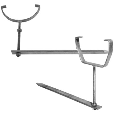 Rise and Fall Galvanised Gutter Brackets Half Round Square Deep Flow ...