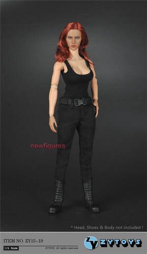 1/6 Female Clothes Leather Jacket Pants Vest Terminator TX Costume ...