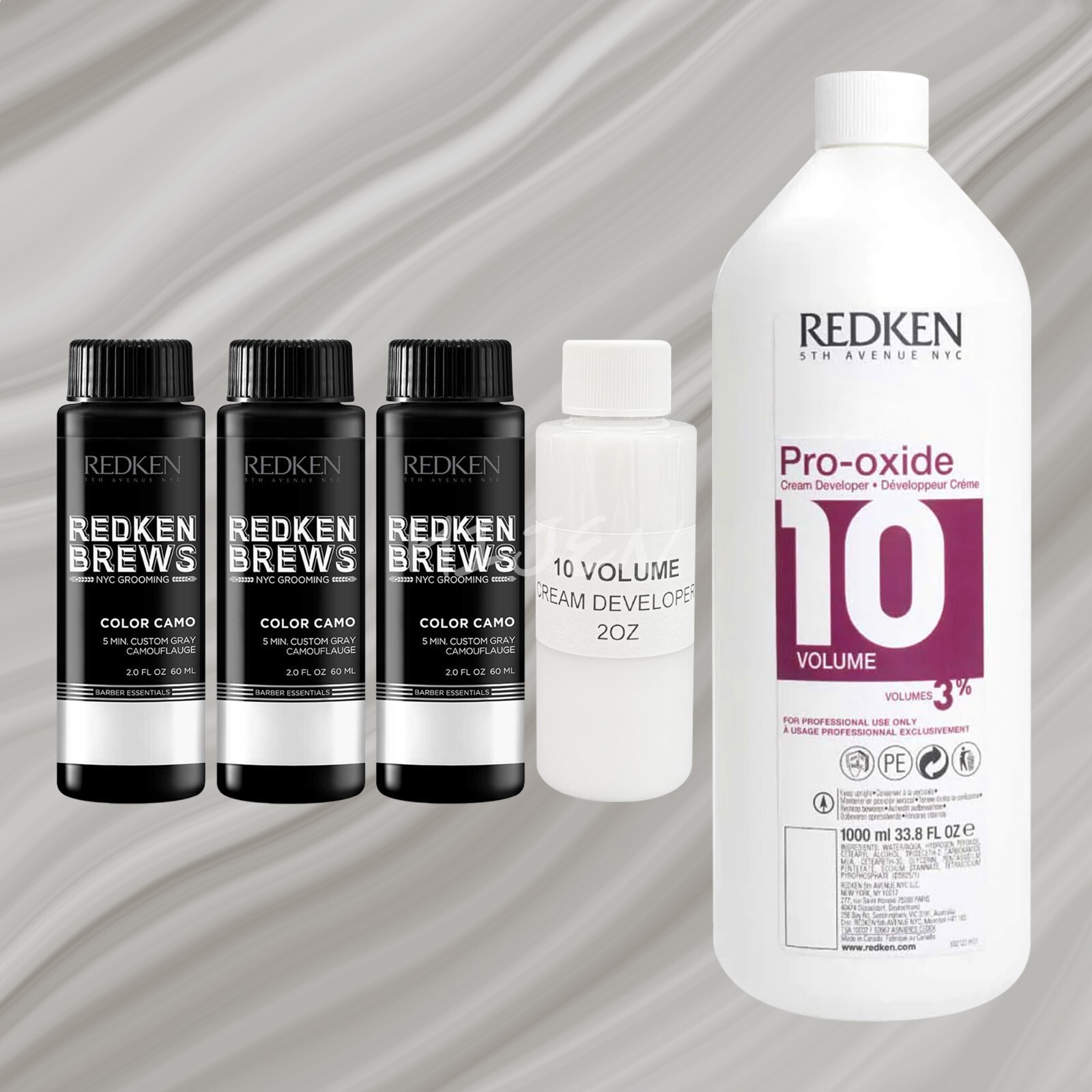 [3 PACK] Redken Brews COLOR CAMO 5 Min Custom Gray Camouflage (Choose ...