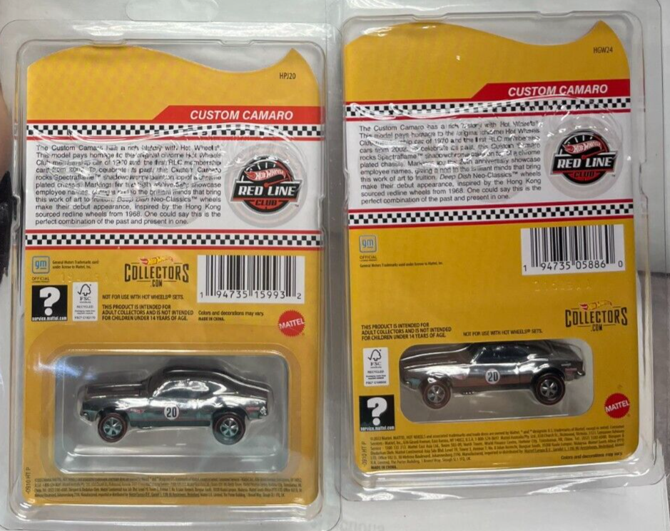 2 Hot Wheels 2022 Red Line Club Car RLC 20th Anniversary '67 Custom ...