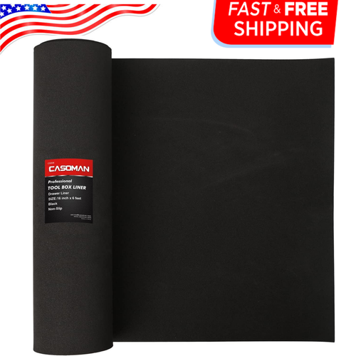 Tool Box Liner Drawer Liners Non Slip Padded Shelf Foam Rubber Roll Mat ...
