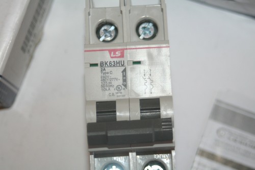 (Lot of 4) LSis BK63HU C2A 2-Pole Circuit Breakers 2A 480Y/277v ...