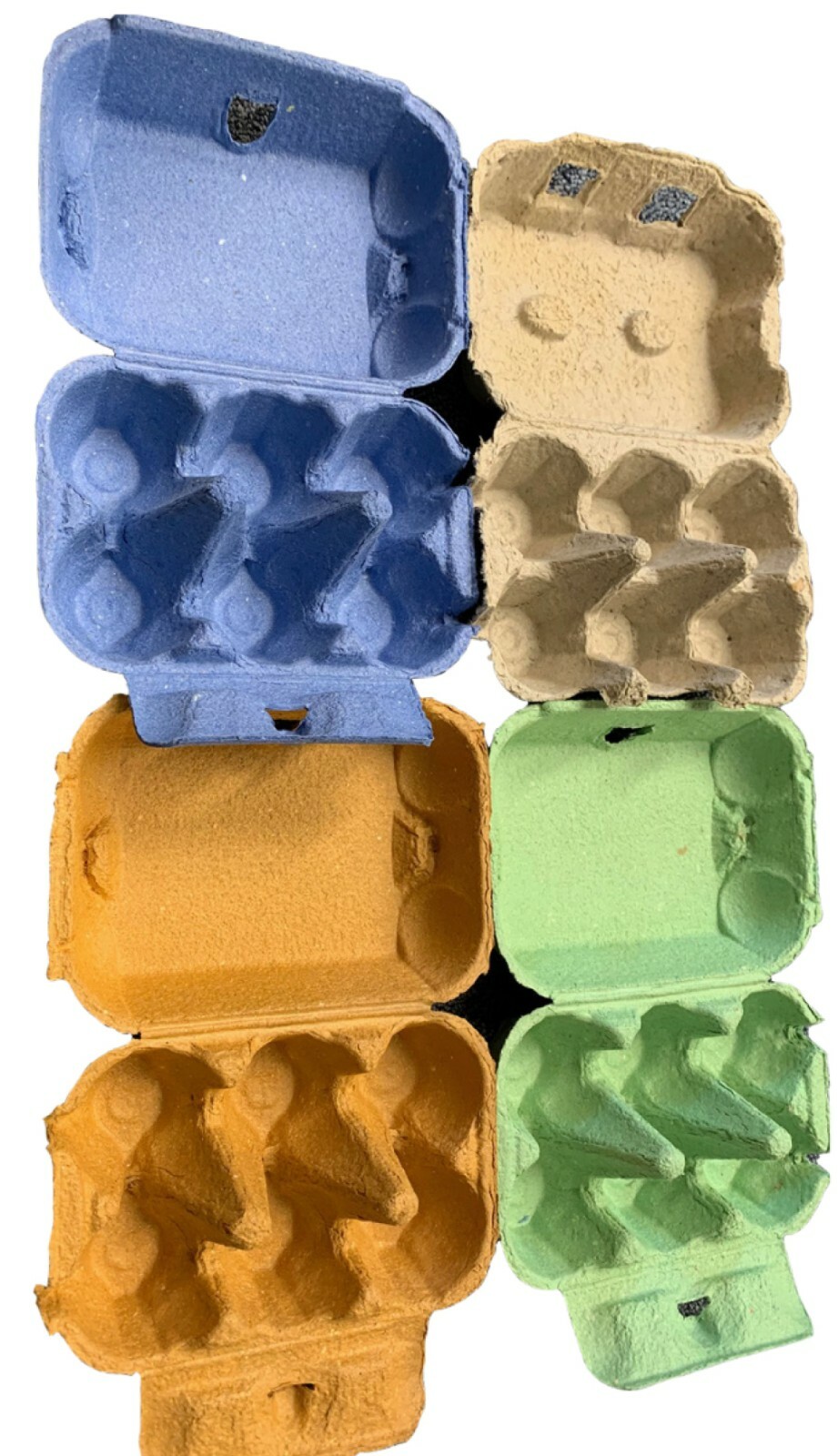 100 X CARDBOARD EGG BOXES NEW CARTONS CHICKEN EGGS COLOUR GREY BLUE ...