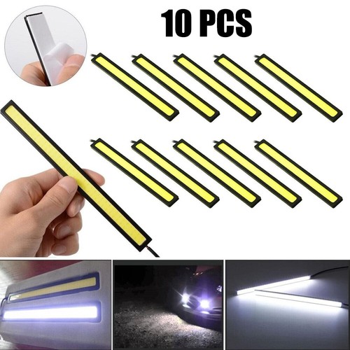 White 12V LED Strip DRL Daytime Running Light Fog COB Lamp Driving ...