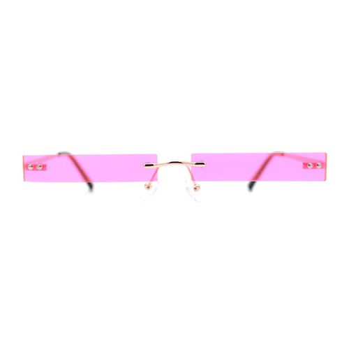 Rimless Avant Garde Slit Narrow Lens Pimp Shade Sunglasses | eBay