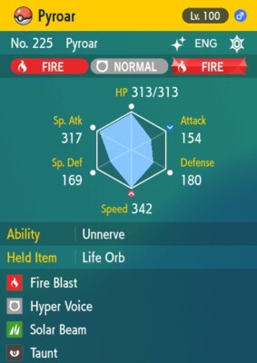 Pokemon Scarlet and Violet 6iv Shiny Max EV Pyroar | eBay