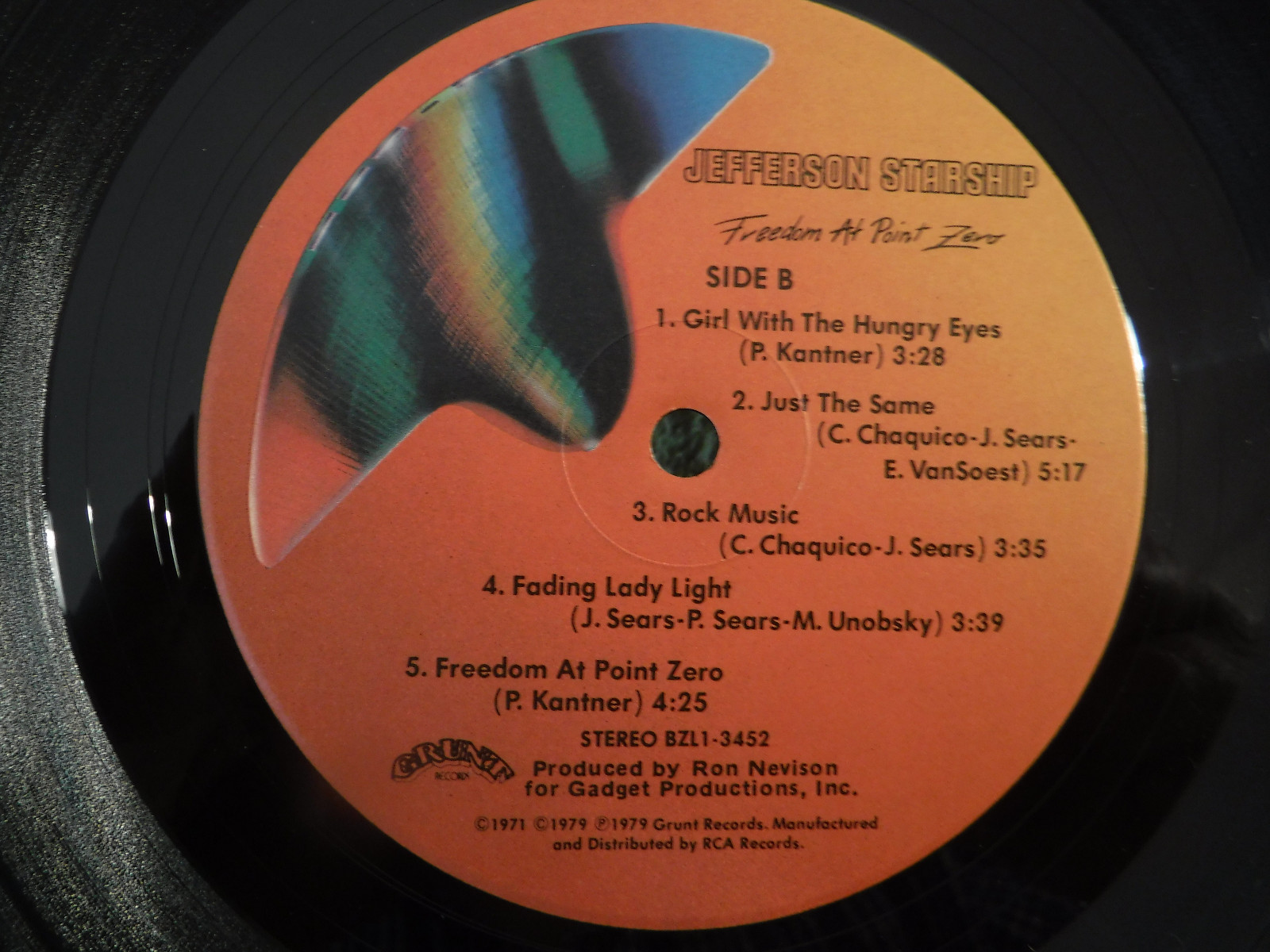 Jefferson Starship, Freedom at Point Zero, Grunt Records 3452, 1979 ...