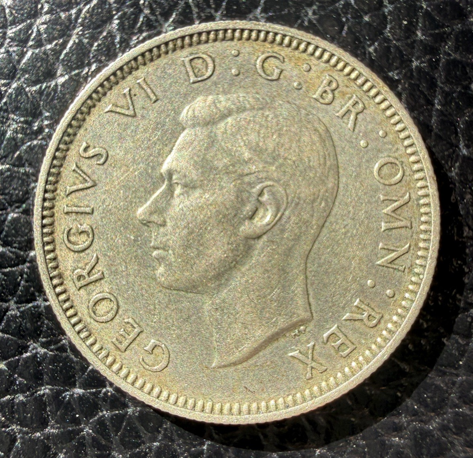 British Coins (2) -1928 & 1939 One Shilling-50% silver-Free Ship-Nice ...