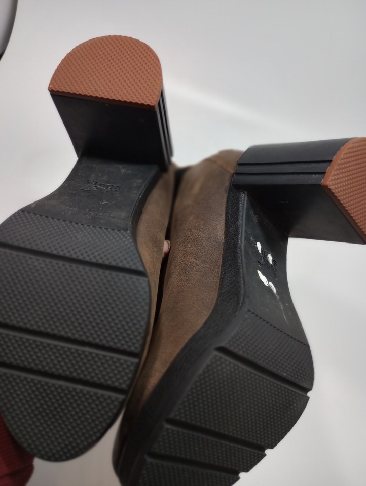 SOREL Chelsea Boot Chunky Block Heal Burro Brown Ankle Boots 6.5 | eBay