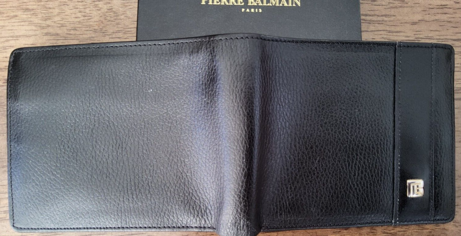 PIERRE BALMAIN FOR SINGAPORE AIRLINES BLACK LEATHER WALLET | eBay