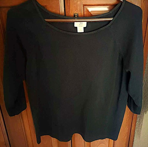 EUC - APT. 9 CUTE 1X TOP Rayon/Nylon Black 3/4 Sleeve | eBay