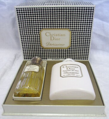 VTG COLLECTIBLE CHRISTIAN DIOR 1956 DIORISSIMO COLOGNE & TALC GIFT BOX ...