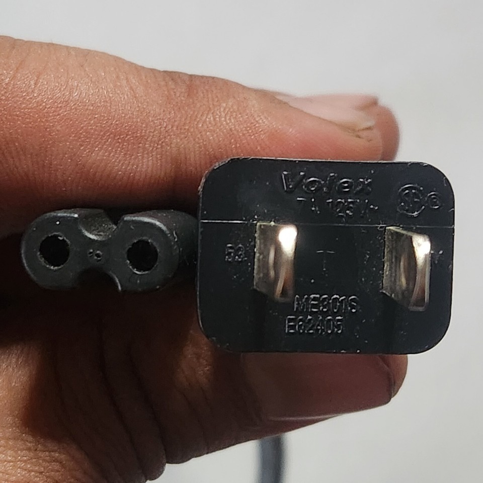 OEM Volex 2 Prong Power Cord Cable for Printer/HP/EPSON/Canon 5.5 FT 7A ...