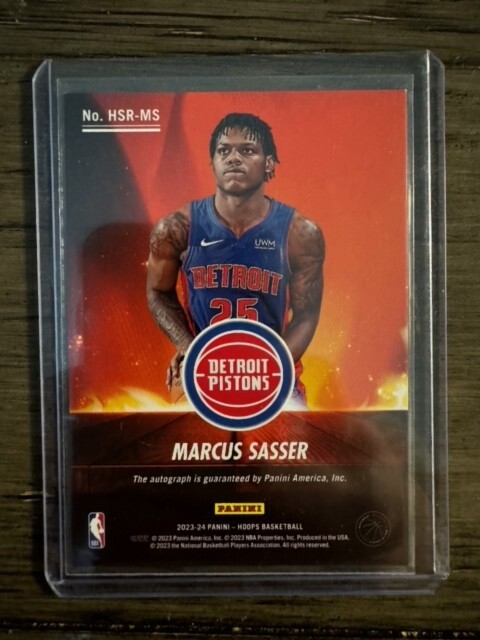 2023-24 Panini NBA Hoops - Hot Signatures Rookies #HSR-MS Marcus Sasser ...