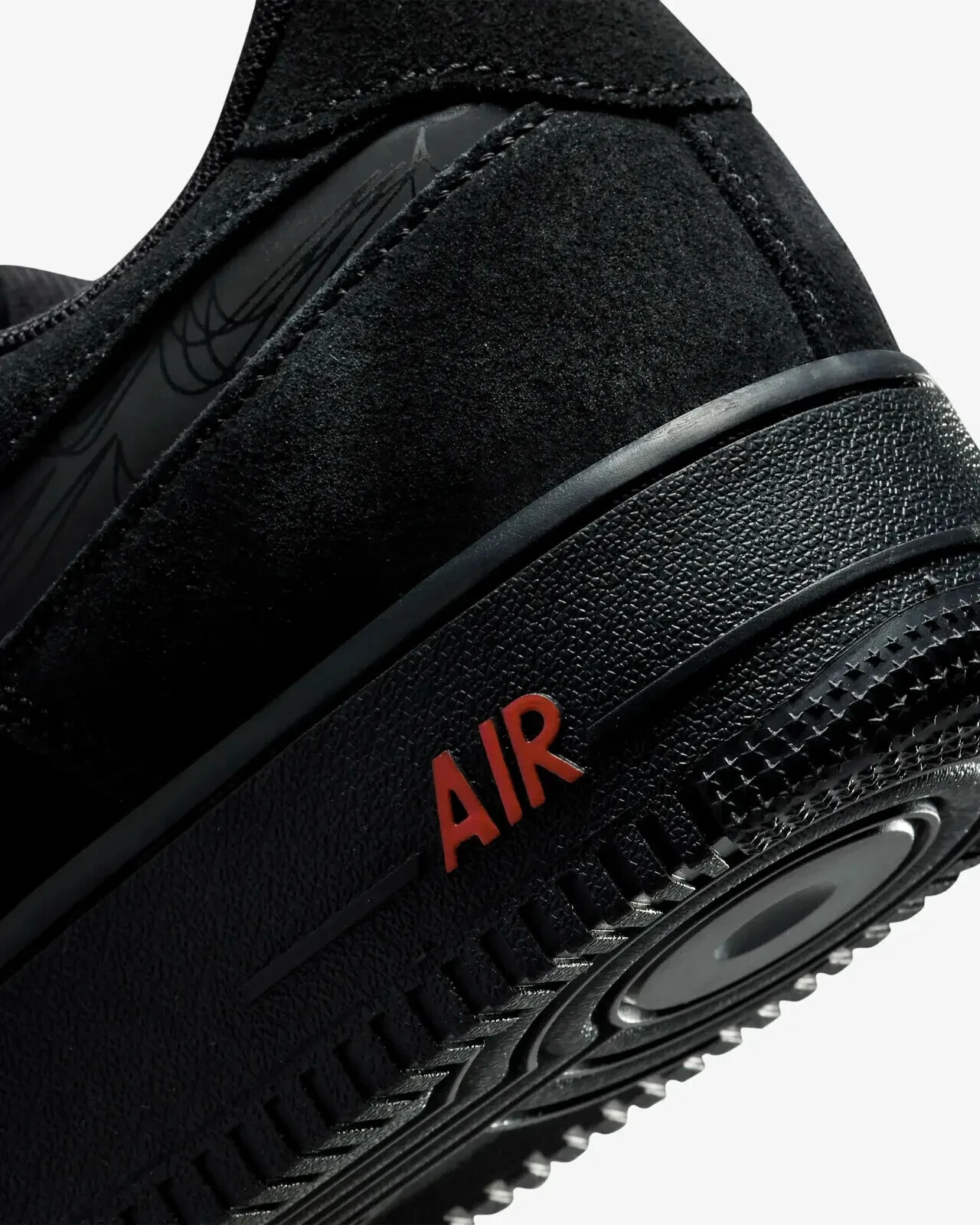 Nike Air Force 1 Low Multi-Swoosh Black Crimson DZ4514-001 Size 13 US ...