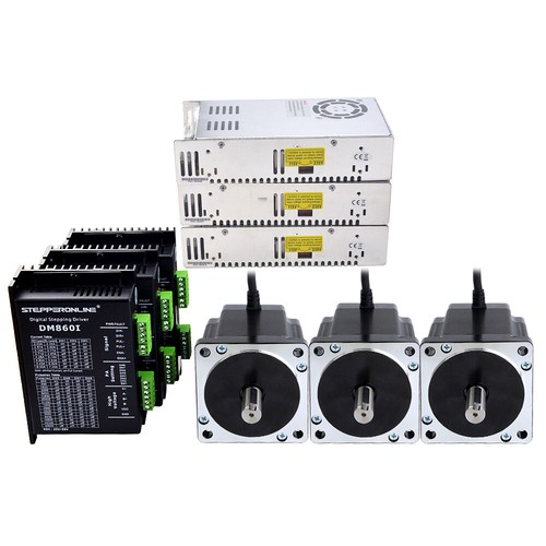 1/3/4Axis Nema 34 Stepper Motor 1133oz.in & Driver DM860I & Power ...
