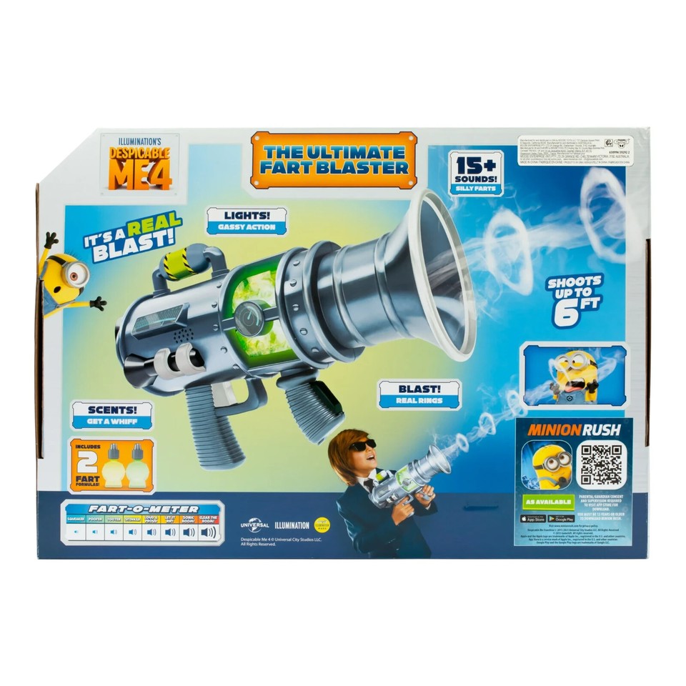 Minions Despicable Me 4 The Ultimate Fart Blaster REAL Fart Rings smel ...