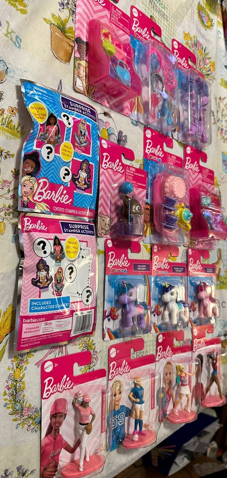 Huge Lot of 16 Mattel Barbie Micro Doll Toy Sports, Fairy & Princess ...