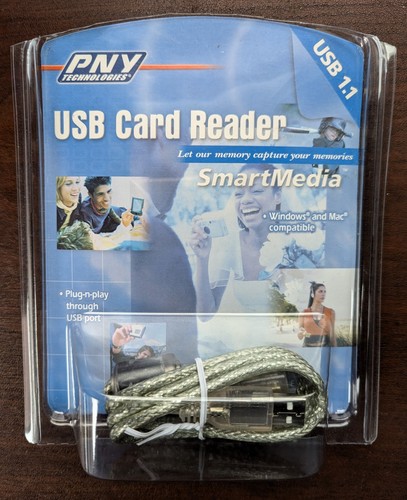 PNY USB 32MB SmartMedia Card + Reader for Windows & Mac - NOS - Free ...