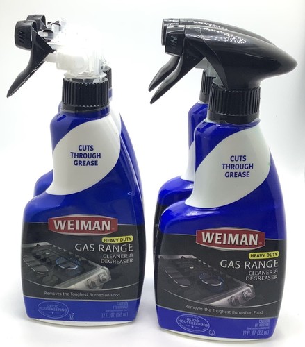 WEIMAN HEAVY DUTY GAS RANGE CLEANER & DEGREASER 12OZ EA LOT OF 4 READ ...