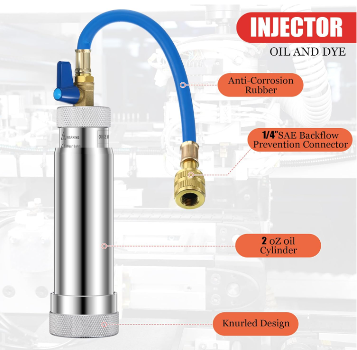 AC Refrigerant Leak Detector Kit, R1234yf R134a R410a AC Oil UV Dye ...