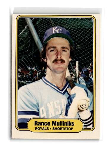 Rance Mulliniks Baseball #418 1982 Fleer Kansas City Royals | eBay