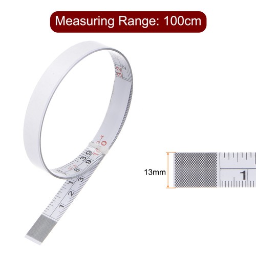 Adhesive Tape Measure 40 inch/1M Left to Right Read Steel sticky Ruler ...