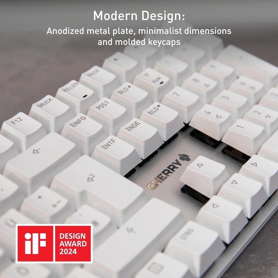 CHERRY KC 200 MX, mechanical office keyboard, German layout (QWERTZ ...