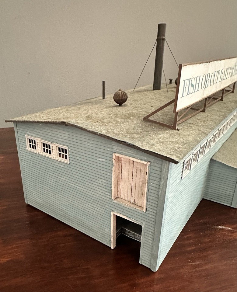 Vintage HO Scale Scratch Built Wooden Fishery Weathered Train Room Can ...