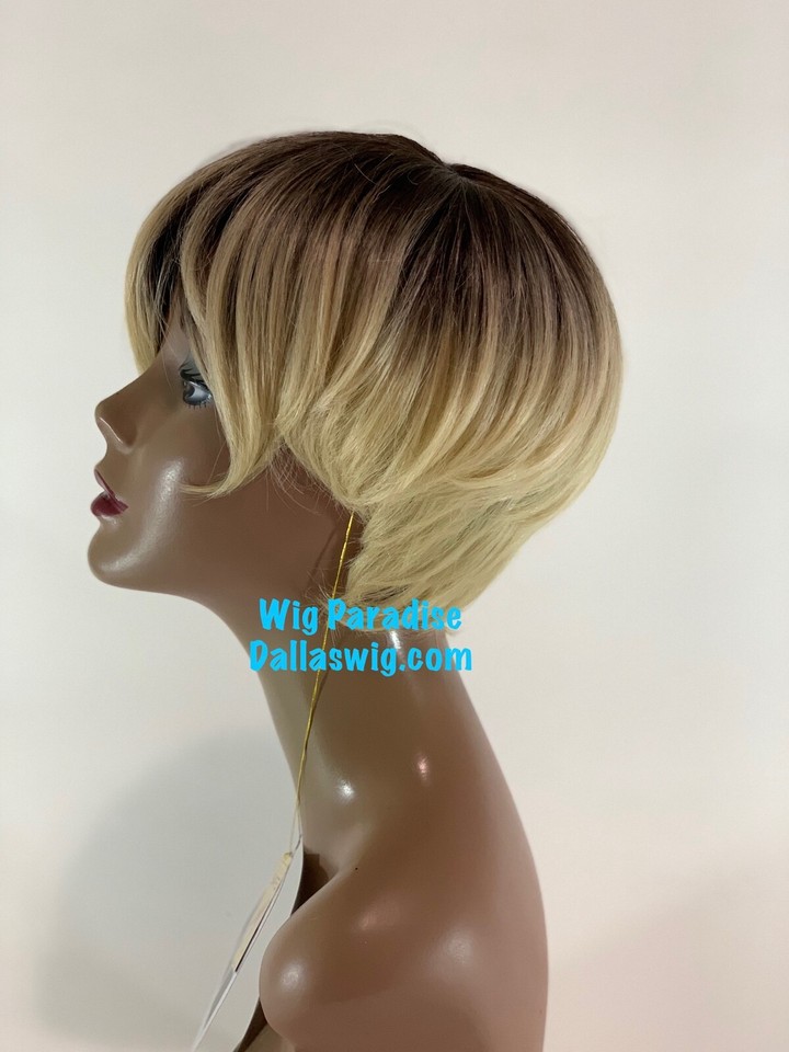 Modu Anytime Selfie Star Short Straight Side Bangs Bob Pixie Cut Rosina ...