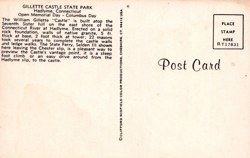 Hadlyme Connecticut Gillette Castle State Park State Ferry Selden III ...