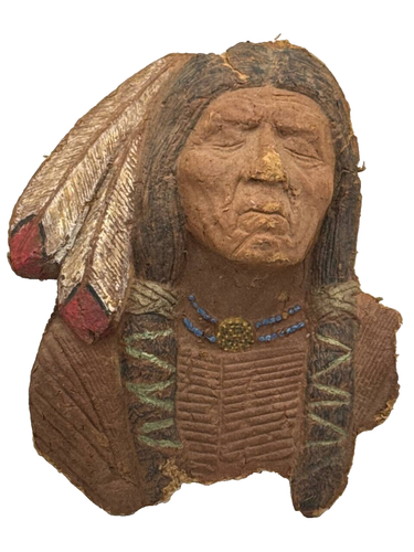 Handmade Native American Chief Plaque Pressed Paper Wall Art 13 in | eBay