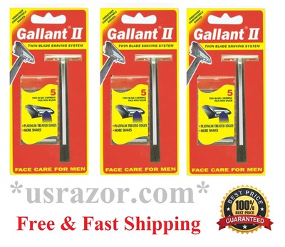 15 Gallant Razor Blade fit Gillette Trac II Schick Super Cartridge ...