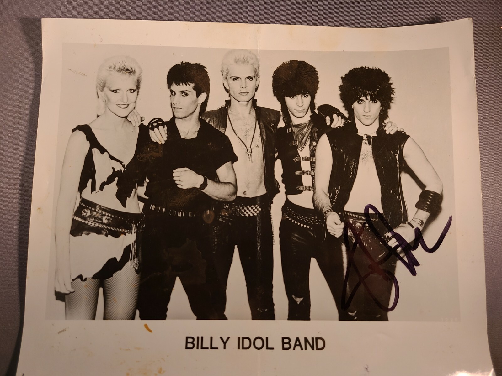 8 X 10 ORIGINAL BILLY IDOL BAND PROMO SIGNED BY STEVE STEVENS JUDI ...