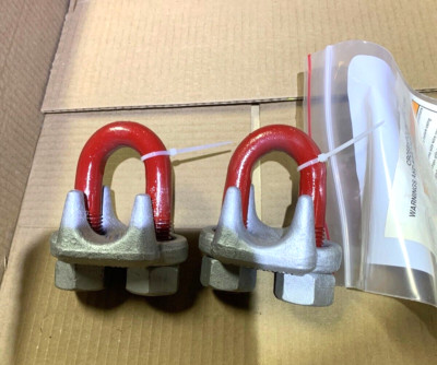 2 Each Genuine Crosby 1” Cable Clamp G-450 Red-U-Bolt | eBay