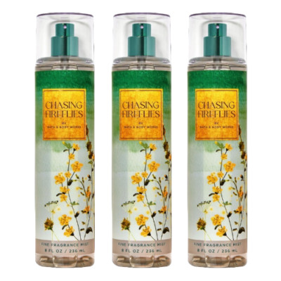 Bath & Body Works CHASING FIREFLIES Fine Fragrance Mist Spray 8 oz Lot ...
