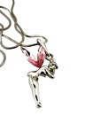 Tinkerbell Pendant Pink Crystal Rhinestone Necklace 16" Tinker Bell ...