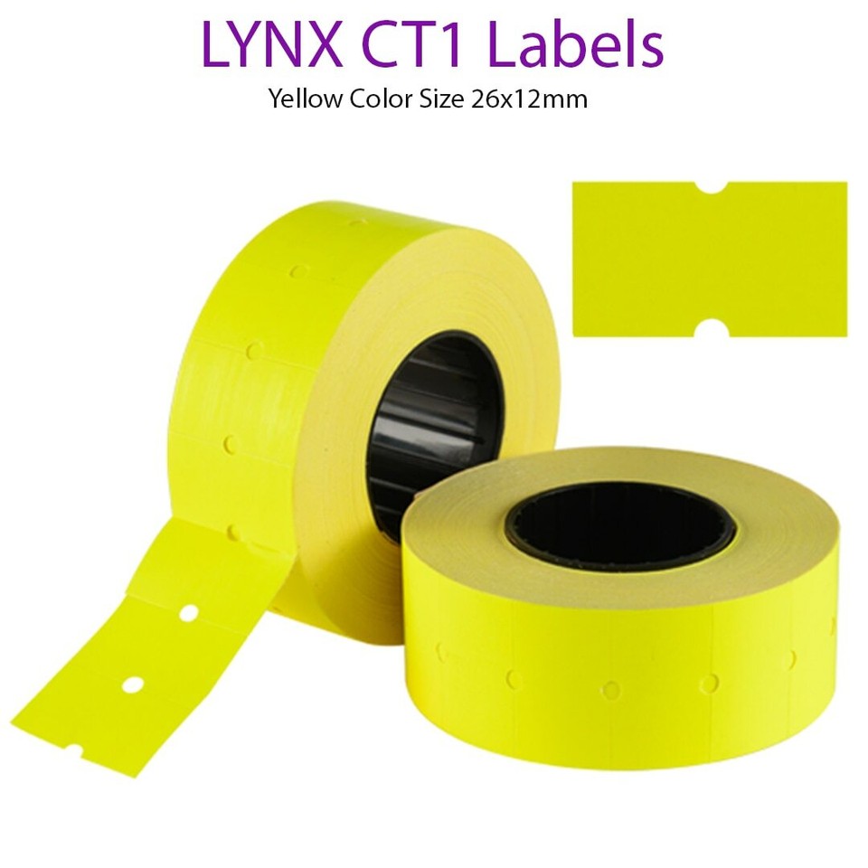 CT1 Price Label Lynx CT1 21x12mm Price Gun Labels – 5 Colors & Orange ...