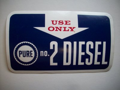 Use Only PURE no 2 Diesel decal sticker *C6 | eBay