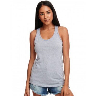 Next Level N1533 Ideal Racerback Tank, Heather Grey | eBay