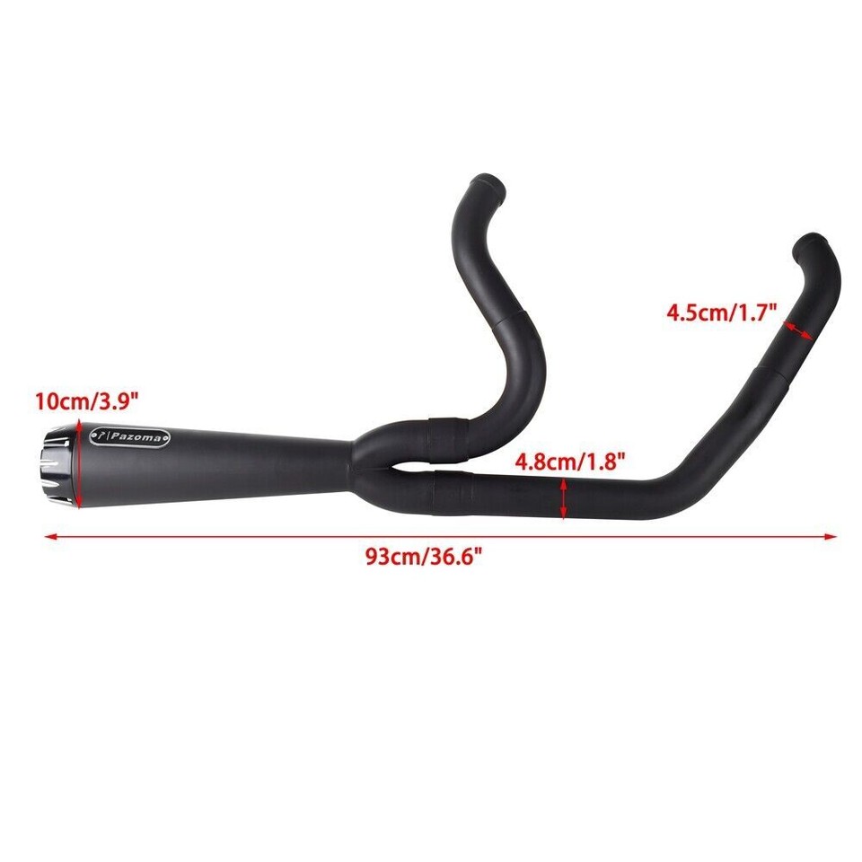 For 2018-2024 Harley Street Bob FXBBS 114 Club Style 2-into-1 Exhaust ...